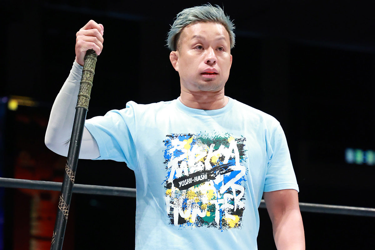 YOSHI-HASHI - Light Blue T-shirt – TOKON SHOP Global - New Japan Pro ...